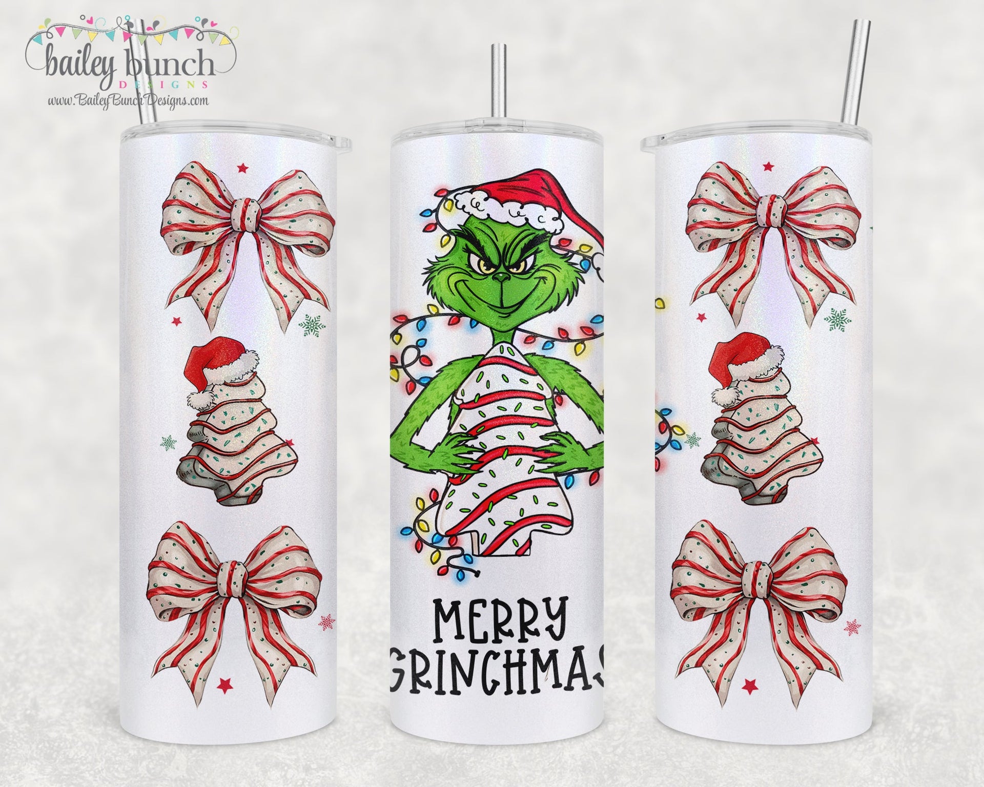 Merry Grinchmas Little Debbie Cake Shimmer Glitter Tumbler TUMBGRLD052 ...