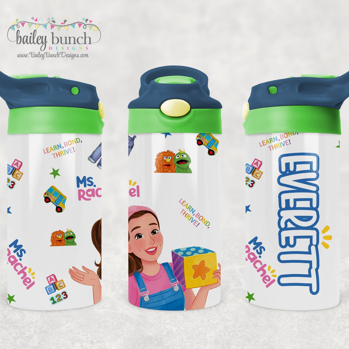 Ms. Rachel Water Bottle Tumbler TUMBRACHEL0520 – Bailey Bunch Designs