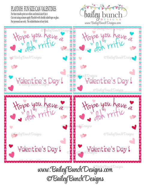 Playdoh Valentines, Playdoh "Doh"rrific, "Doh" You want to be my Valen ...