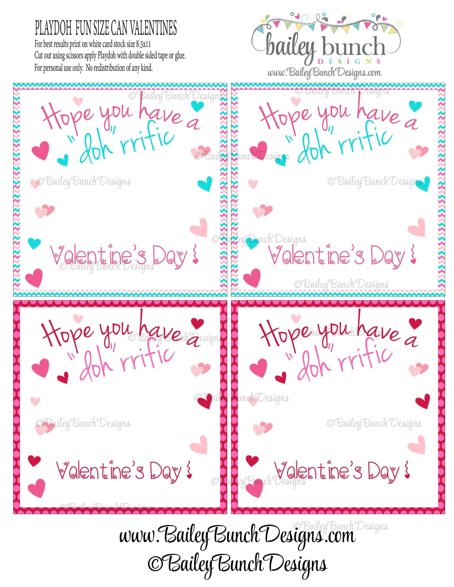Playdoh Valentines, Playdoh "Doh"rrific, "Doh" You want to be my Valen ...