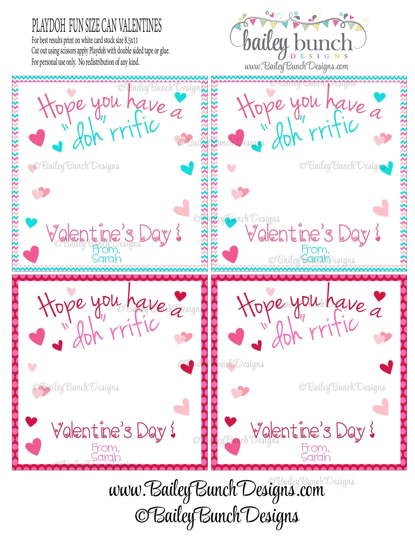 Playdoh Valentines, Playdoh "Doh"rrific, "Doh" You want to be my Valen ...