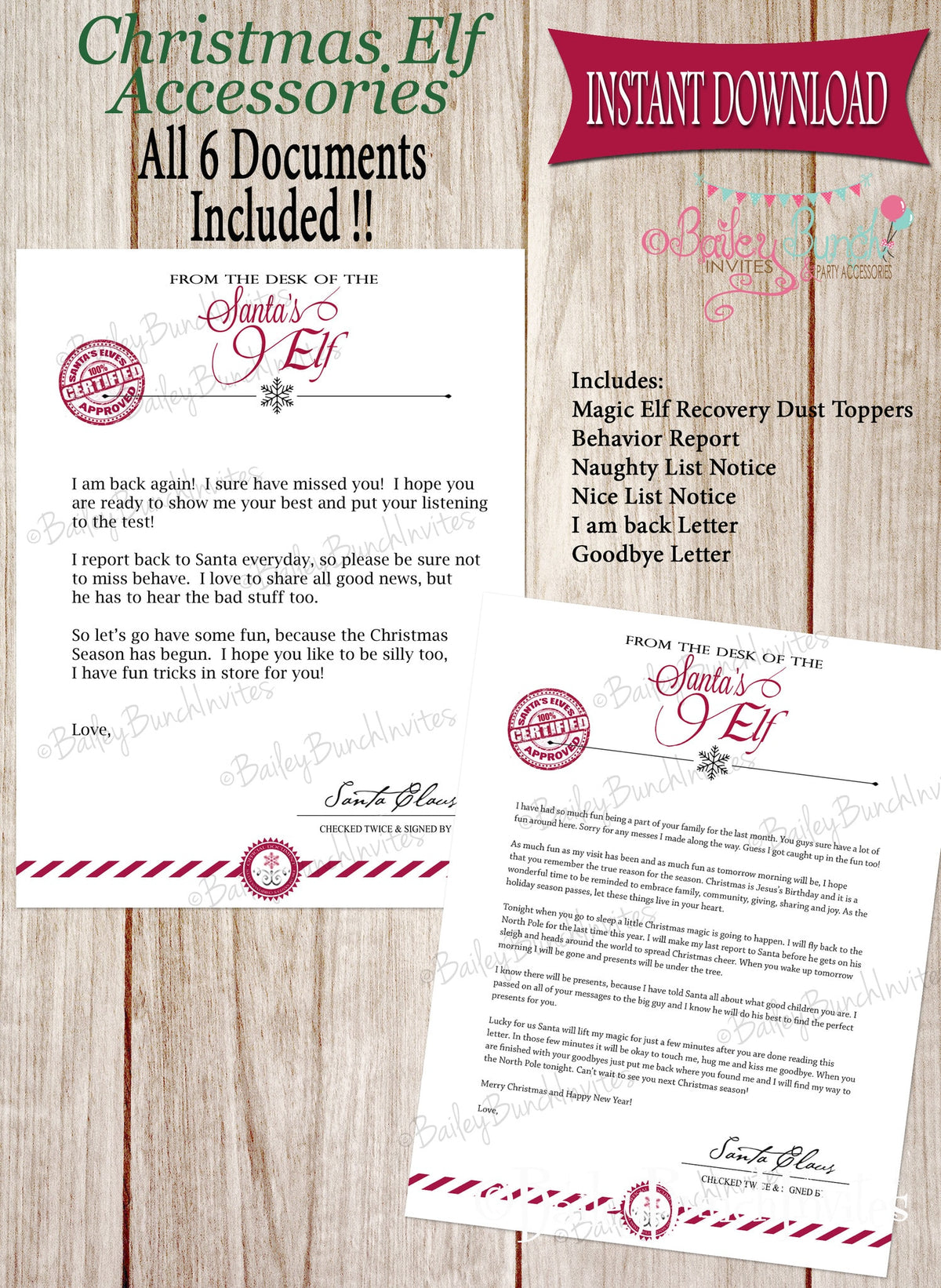 Elf Printables, Christmas Elf, nice list, naughty list, behavior repor ...