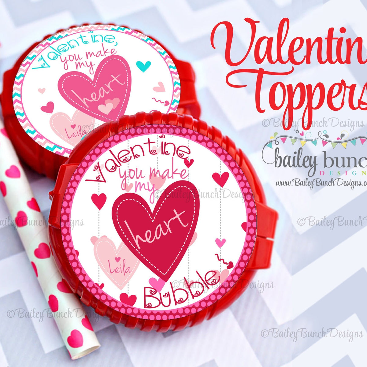 You make my heart bubble Valentine Treat Tags, Valentines VDAYBUBBLE05 ...