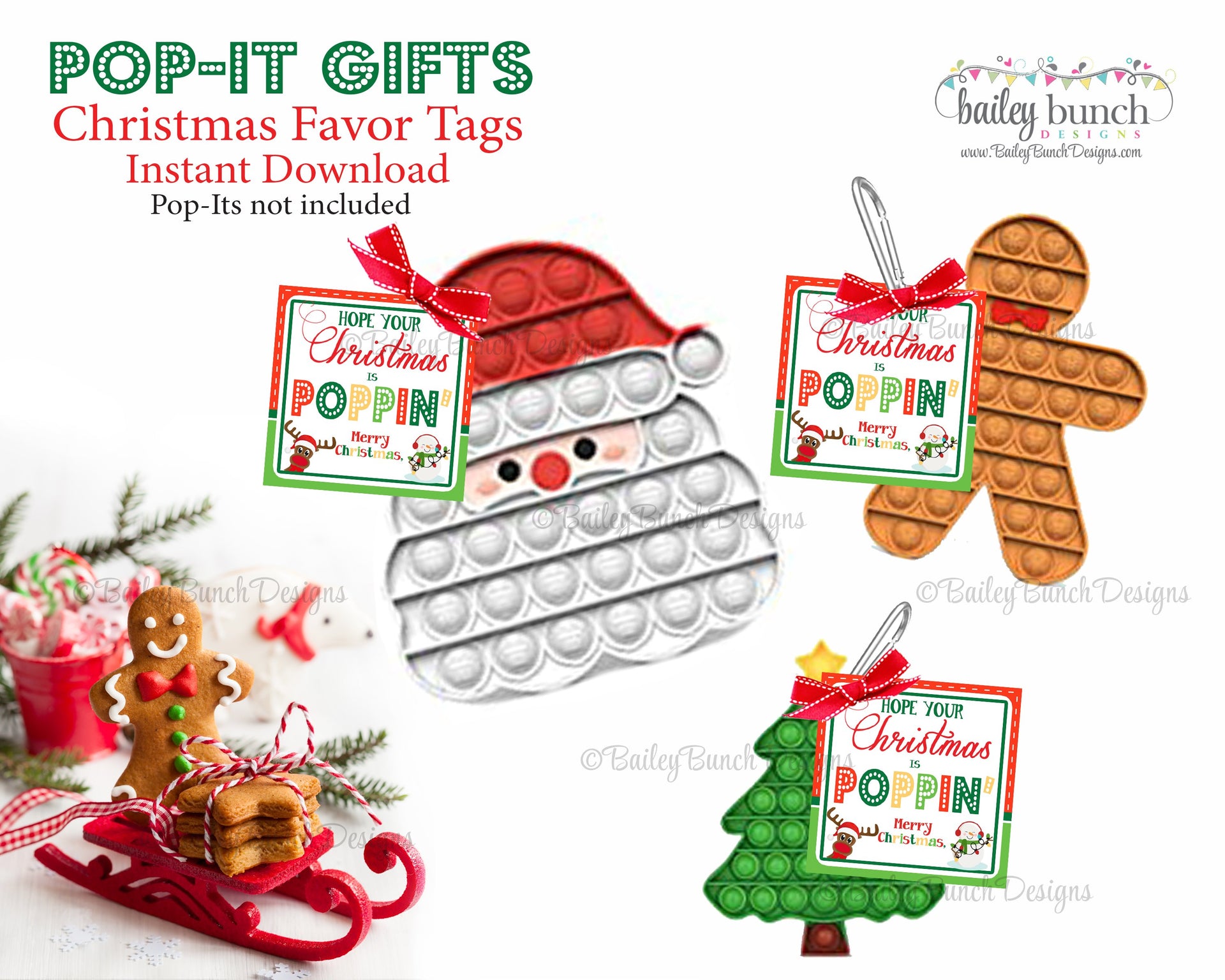 Christmas Pop It Fidget Gift Tags Labels Squares IDCHRISTPOPITSQ0520 ...