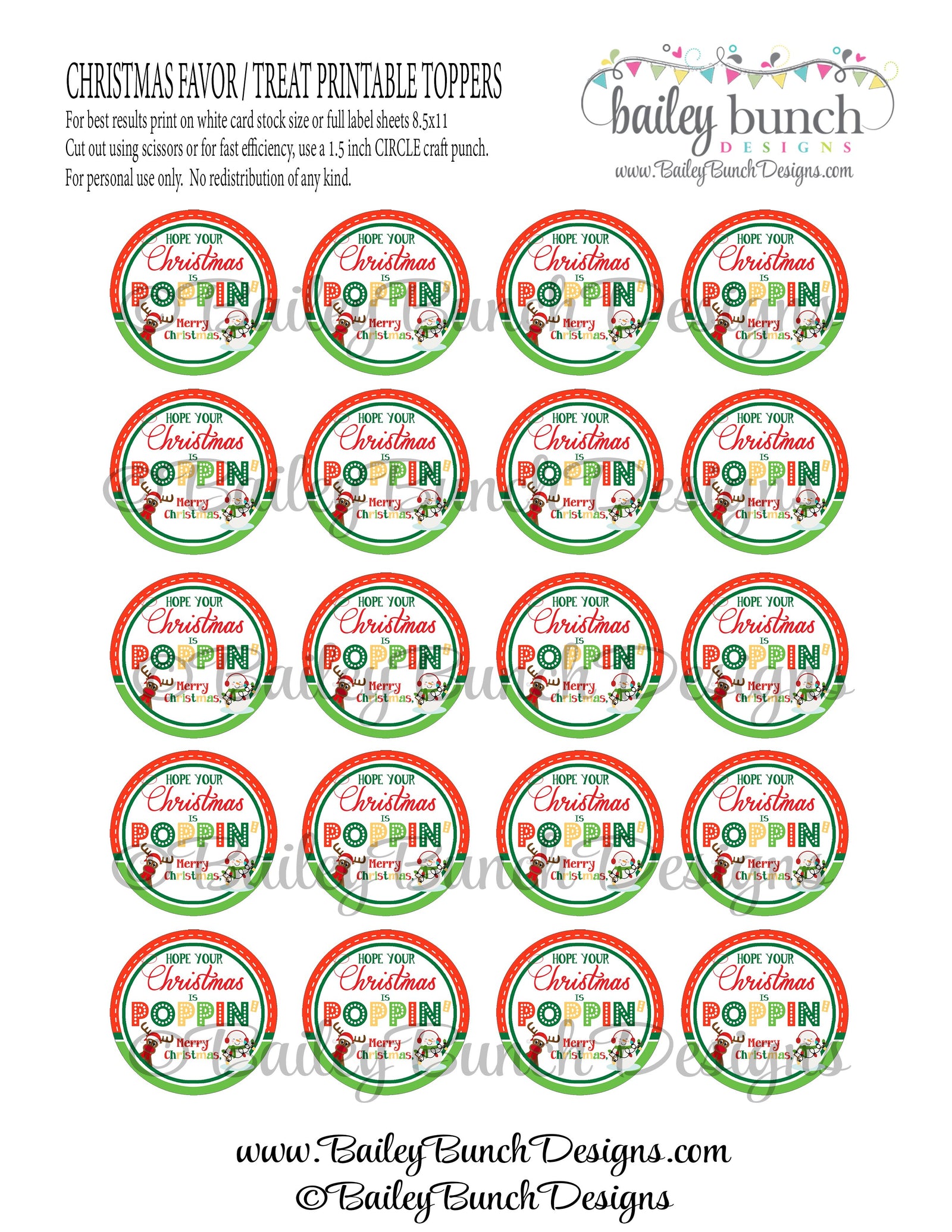 Christmas Pop It Fidget Gift Tags Circles IDCHRISTPOPIT0520 – Bailey ...