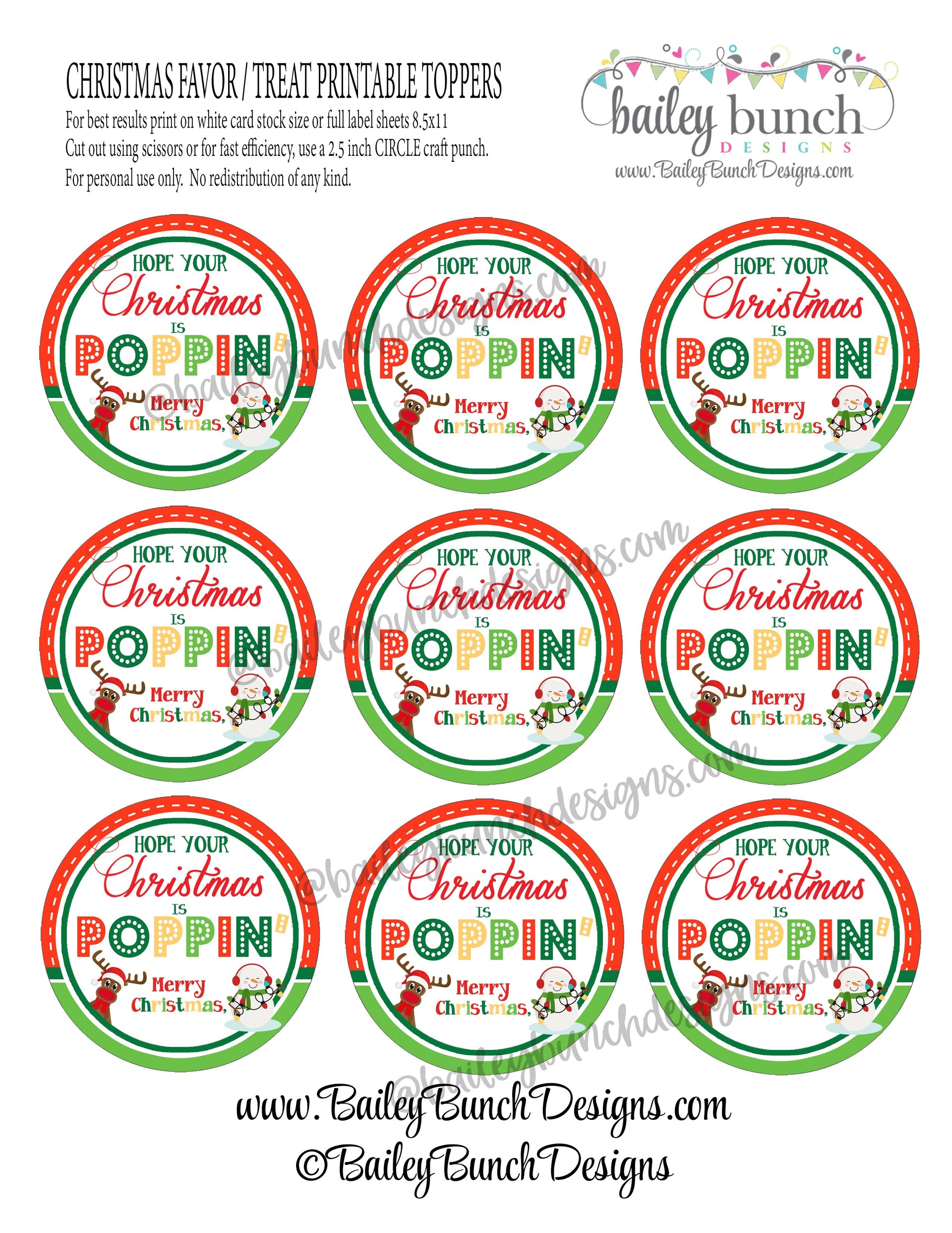 Christmas Pop It Fidget Gift Tags Circles IDCHRISTPOPIT0520 – Bailey ...