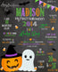 Baby's 1st Halloween Milestone Chalkboard Sign, 2nd Halloween, 1STHALL ...