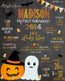 Baby's 1st Halloween Milestone Chalkboard Sign, 2nd Halloween, 1STHALL ...