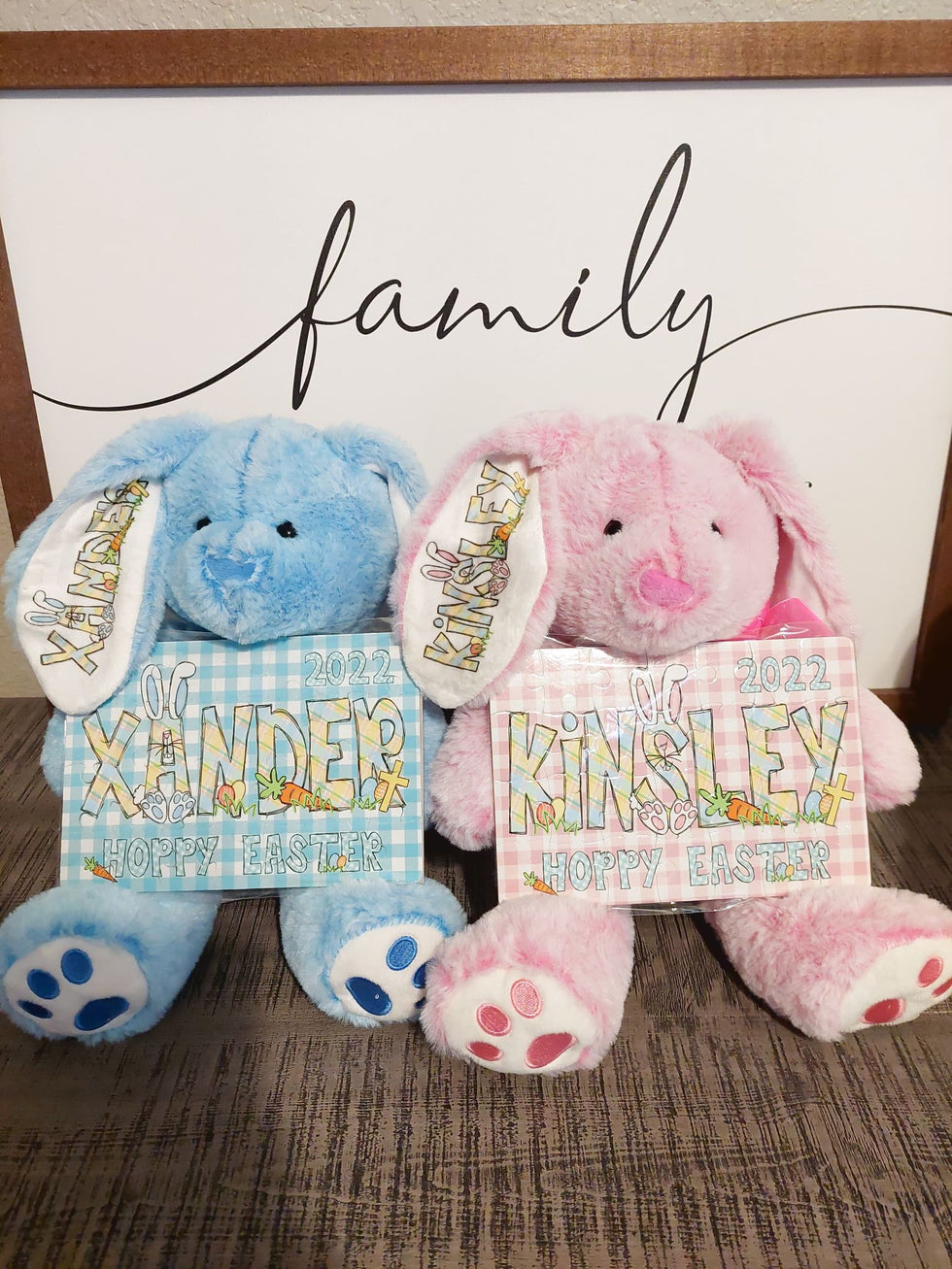 Easter Bunny Stuffed Plush Personalized Bunnies & Puzzles 10inch BUNNY ...