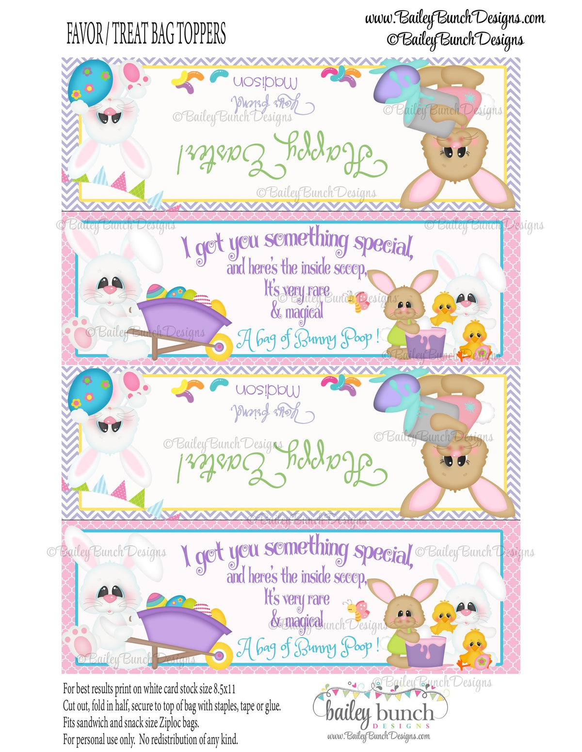 Easter Treat Tags, Bunny Poop, BUNNYPOO0520 – Bailey Bunch Designs