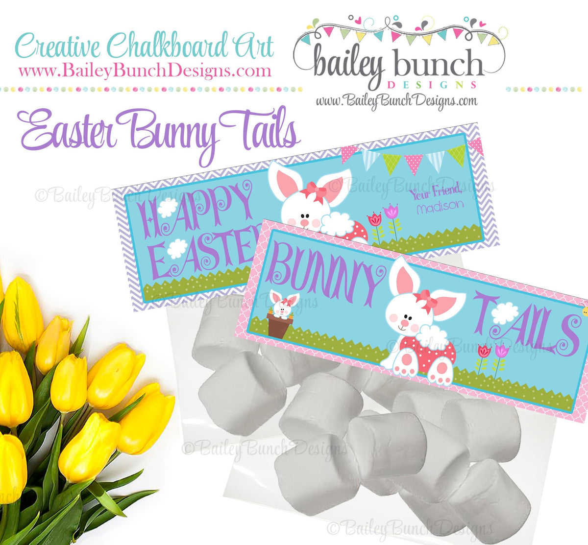 Easter Treat Toppers, Bunny Bunny Tails, BUNNYTAIL0520 – Bailey Bunch ...
