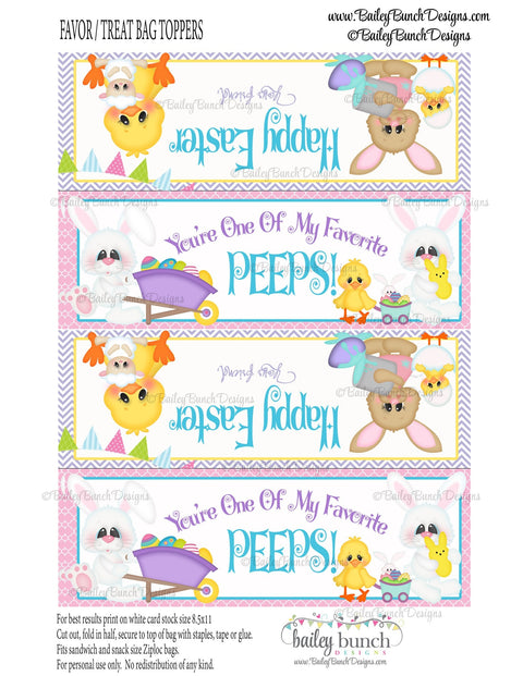 Easter Treat Toppers, Favorite Peeps, IDPEEPS0520 – Bailey Bunch Designs