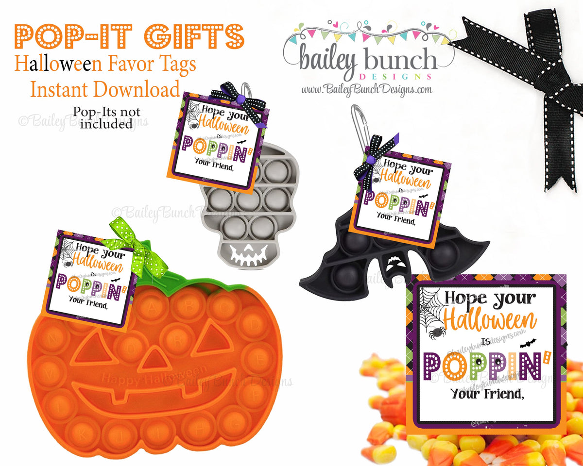 HALLOWEEN POP IT FIDGET GIFT TAGS SQUARES - INSTANT DOWNLOAD - POPITSF ...