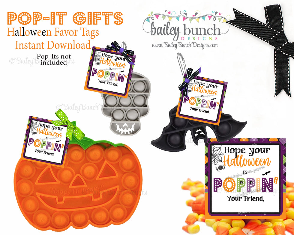 HALLOWEEN POP IT FIDGET GIFT TAGS SQUARES - INSTANT DOWNLOAD - POPITSF ...