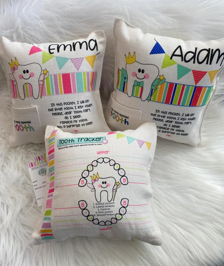 Personalized Tooth Fairy Pillows TOOTH0520 – Bailey Bunch Designs