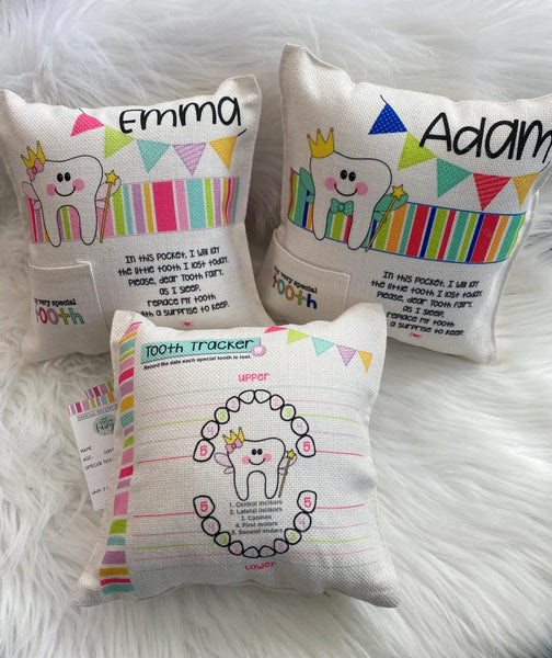 Personalized Tooth Fairy Pillows TOOTH0520 - Bailey Bunch Designs