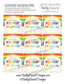 Valentine RAINBOW Pop It Fidget Gift Tags Rainbow Valentine Squares ID ...