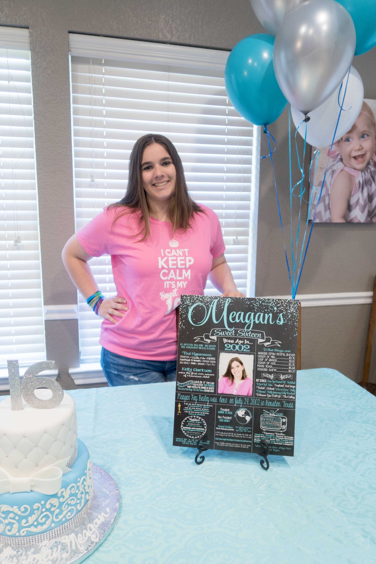 16th Birthday Chalkboard Poster Sign Board - 2008 Sweet Sixteen Stars ...