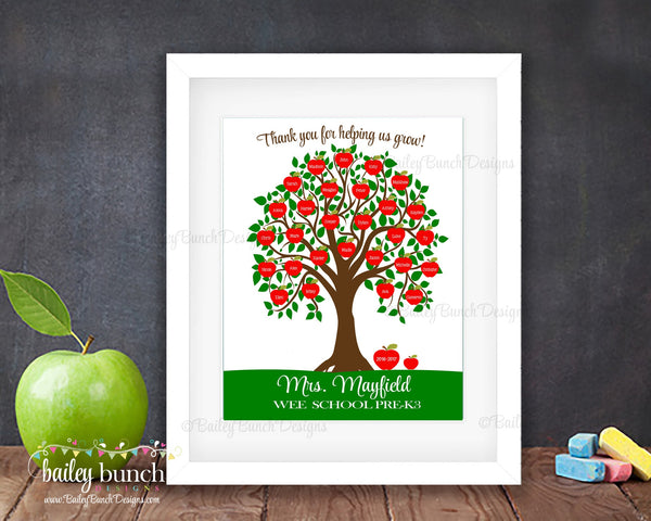 Teacher Gift, Class Tree, Classroom Teacher Tree, CLASS0520 - Bailey ...