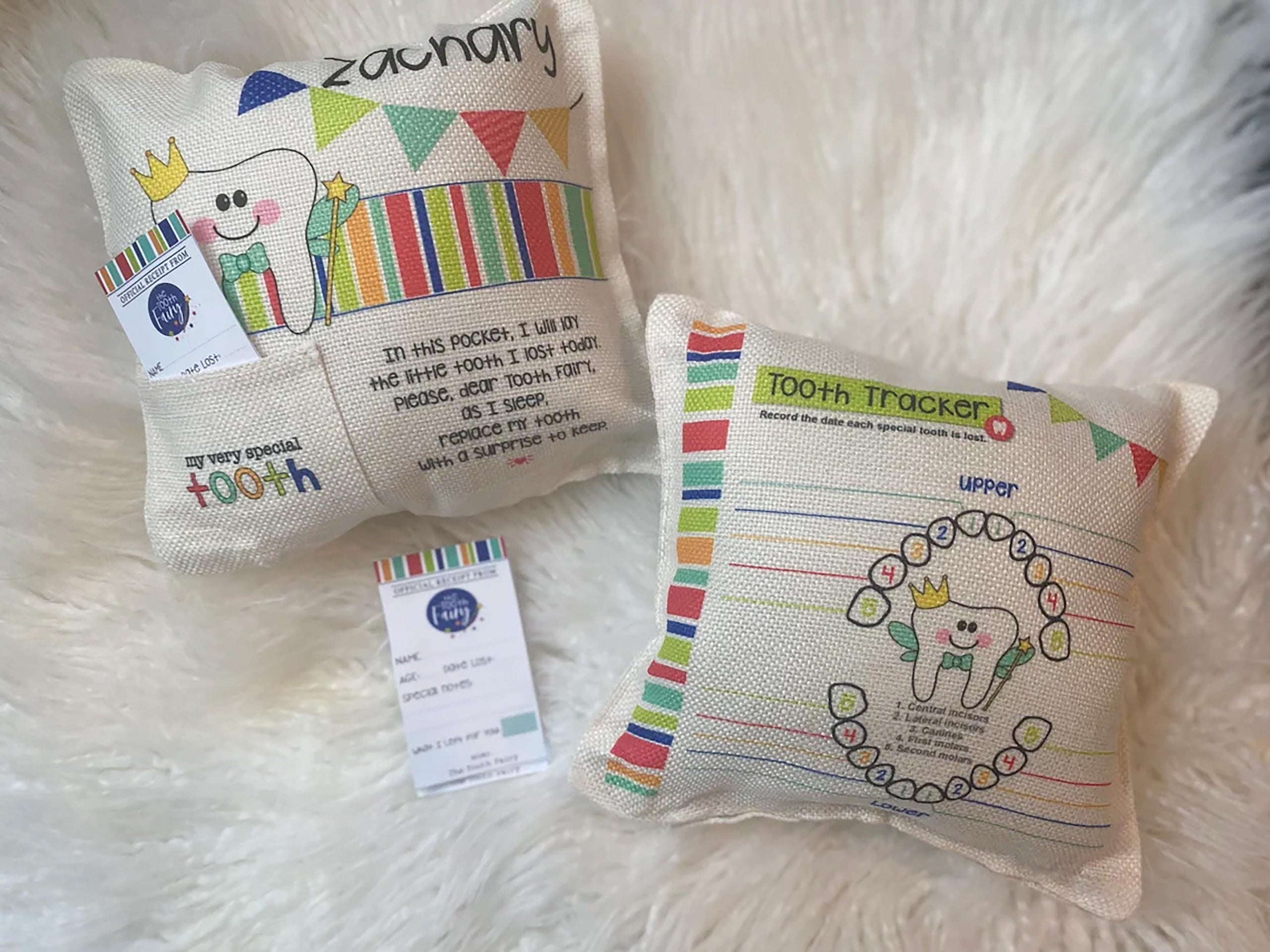 Personalized Tooth Fairy Pillows TOOTH0520 – Bailey Bunch Designs